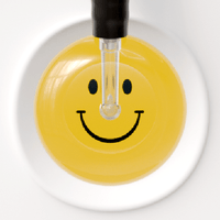 Yellow Smiley - Ultrascope Single Stethoscope - Custom Painted